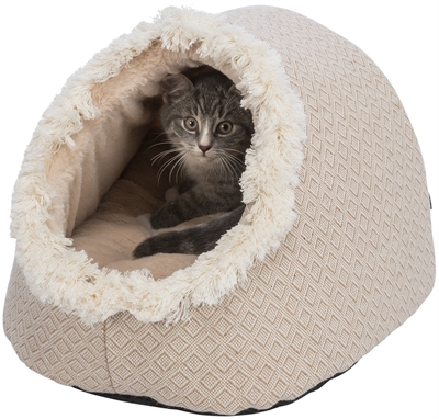 Trixie kattenmand iglo boho beige - Huisdieren.nl
